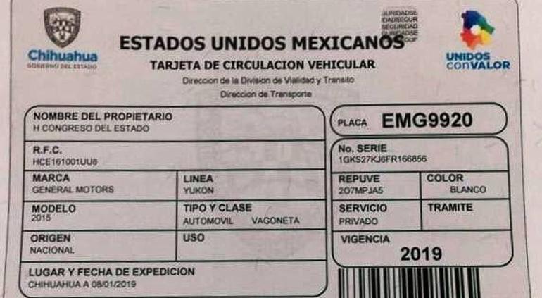 Tarjeta De Circulacion Chihuahua | Chihuahua