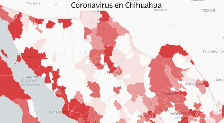 A 57 días Así luce mapa de contagios de coronavirus en Chihuahua Tiempo