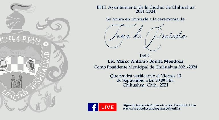Circula invitación para toma de protesta de Bonilla Circula invitación para toma de protesta de Bonilla