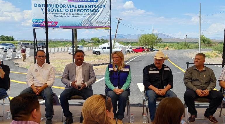 Inaugura Maru Campos Distribuidor Vial Julimes