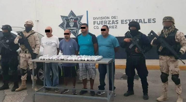 Caen cuatro presuntos integrantes de “Los Mexicles” con cristal