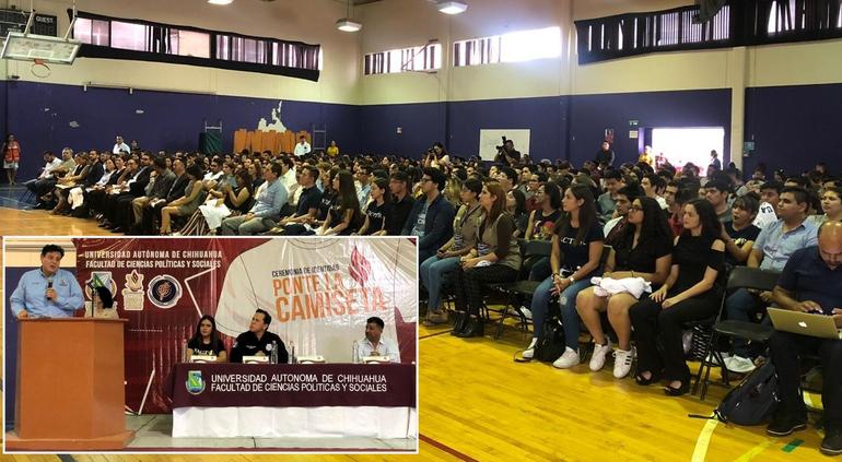 “Ponte la camiseta”: Dan bienvenida a alumnos de FCPyS de la UACH