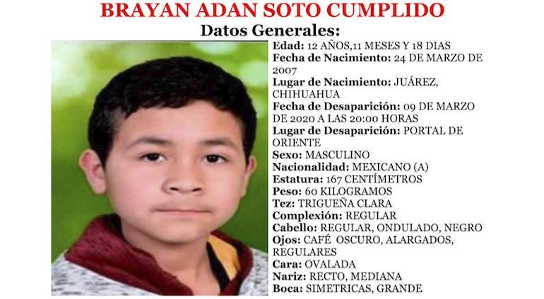 Localizaron a Brayan Adán; ya está con su familia