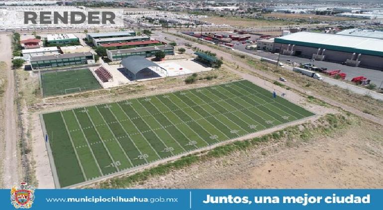 Construirá Municipio cancha de fútbol americano en el COBACH 10