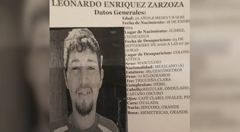 Buscan a Leonardo Enríquez; desapareció en la colonia Azteca