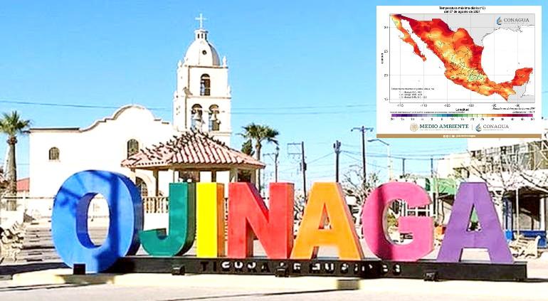 ¡Ojinaga a 43ºC! Registró ayer 2ª temperatura más alta del país