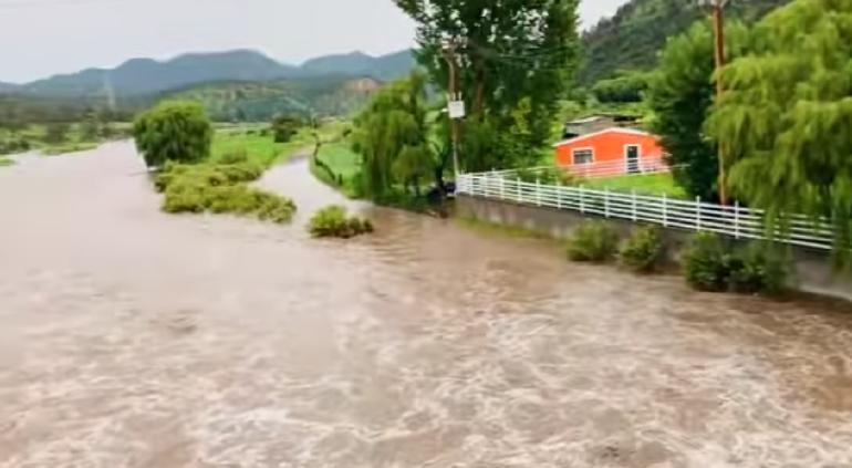 Así quedo río en Tomochi tras fuertes lluvias de ayer 🎦