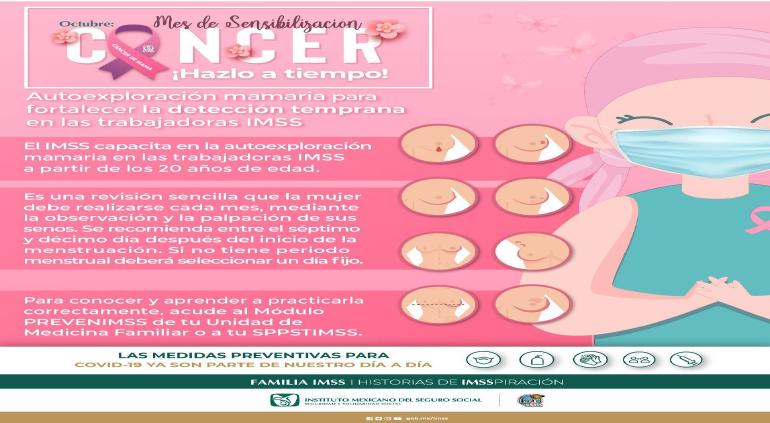 ¿Cómo realizar la autoexploración de mama? Orienta IMSS