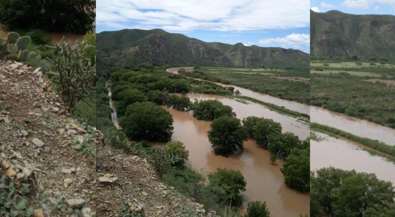 Así el desbordamiento del río Conchos