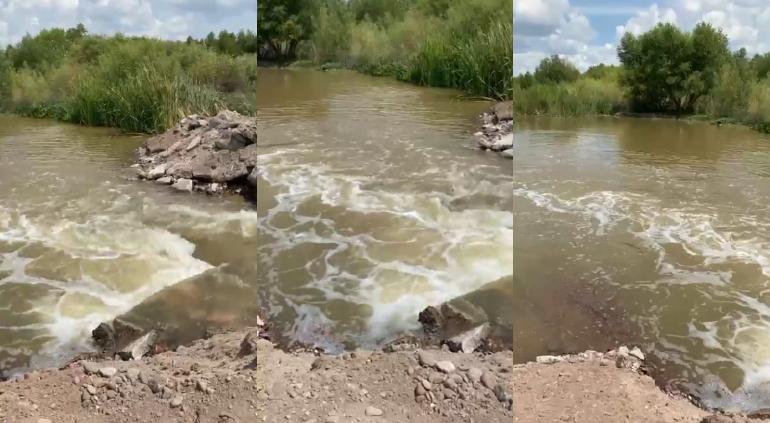¡Nada de acercarse! Alerta amarilla en río San Pedro, fuerte corriente