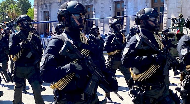 Se llevan aplausos los K-9, SWAT y blindados de la SSPE en el desfile