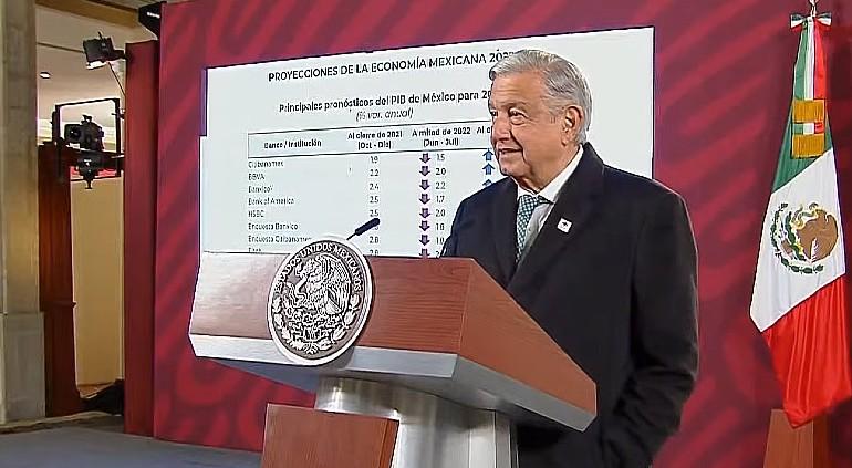Exhibe AMLO proyecciones erróneas de bancos sobre PIB de México