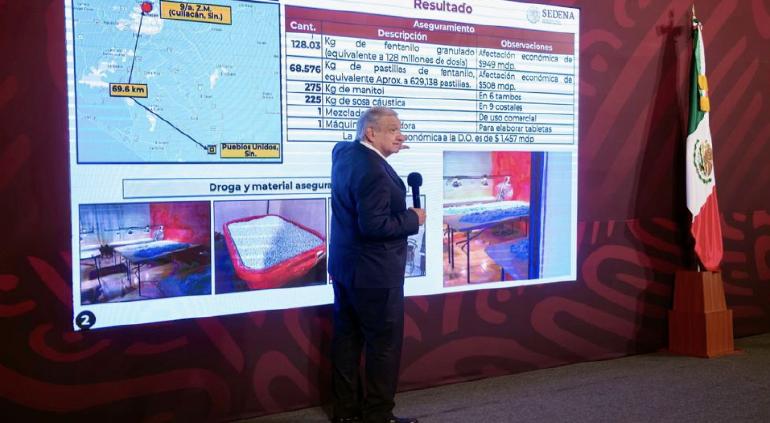 Destruyeron segundo laboratorio más grande de fentanilo: AMLO