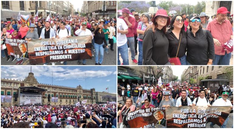 📸 FOTOS 📸 Apoyaron chihuahuenses a AMLO ayer en el Zócalo