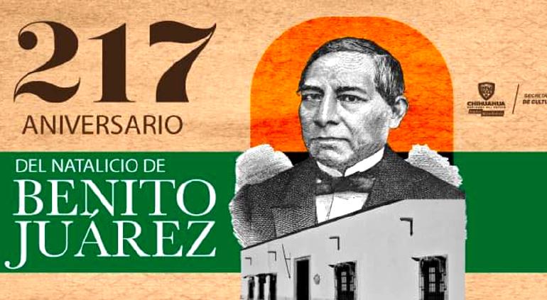 Acto cívico y música por el 217 aniversario de Benito Juárez