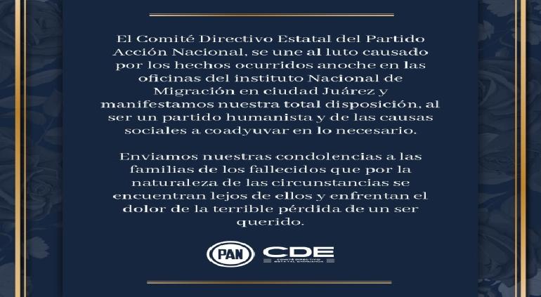 Solicita PAN a Gobierno Federal atienda problema migratorio