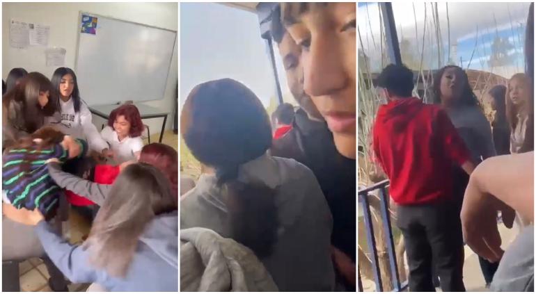 Riñas no cesan: captan otra dentro del CETIS 93 🎦