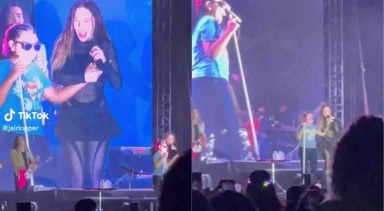 "Ves, estás en el escenario": Belinda a fan invidente en concierto
