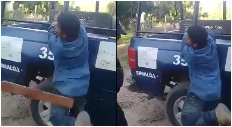 Sinaloa: Castigaron con tablazos policías a detenido 🎦