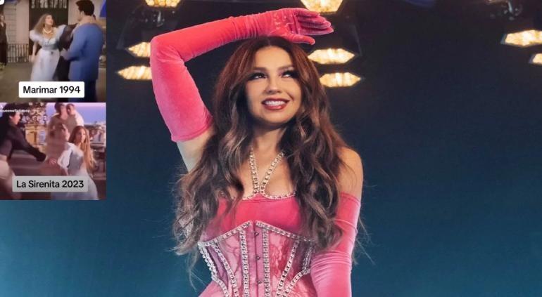¿Son iguales? Comparó Thalía escena de La Sirenita con ¡Marimar!🎦