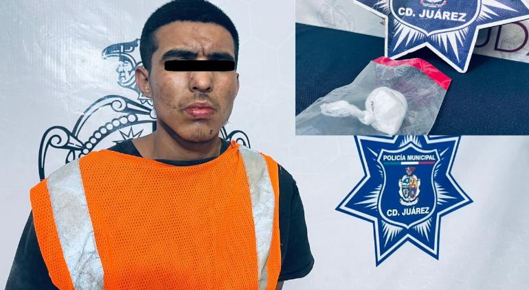 Sorprenden a Brayan en posesión de cristal; lo investigan por robo