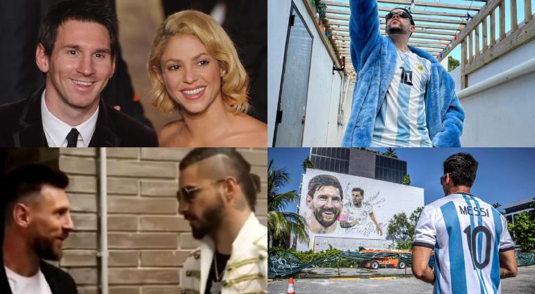 Buscan a Bad Bunny, Shakira y Maluma ¡para presentación de Messi!