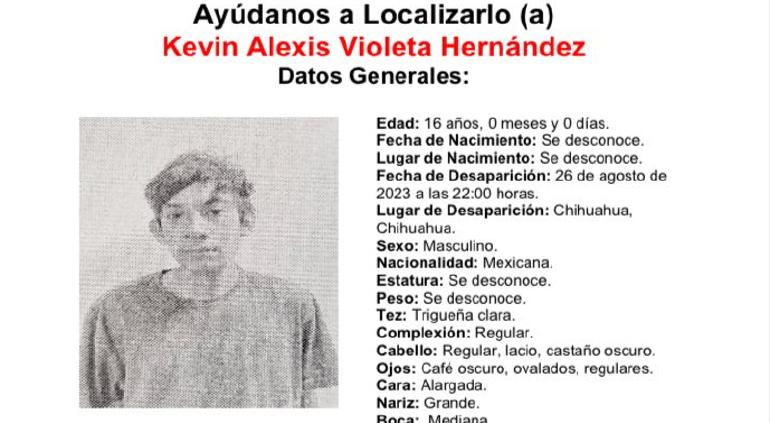 Buscan a Kevin Violeta, se escapó del albergue "Misión Kanu"