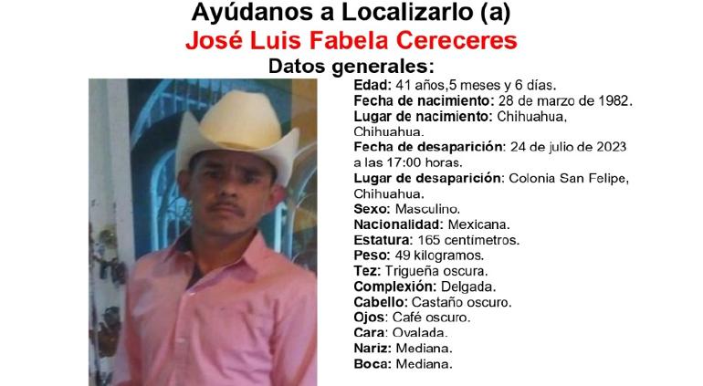 La Fiscalía y familiares solicitan ayuda para encontrar a José Luis ...