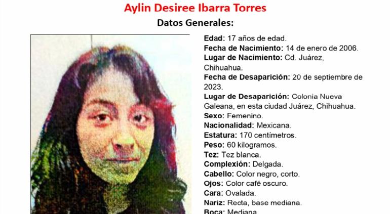 La Fiscalía General del Estado difundió la pesquisa de la joven Aylin ...