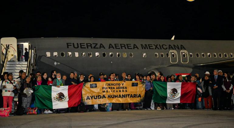 Llegaron al AIFA vuelos que salieron de Israel; regresaron 287