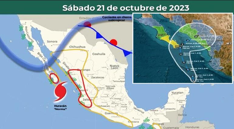 Alerta azul: Activan protocolos Estado y Municipios por huracán Norma