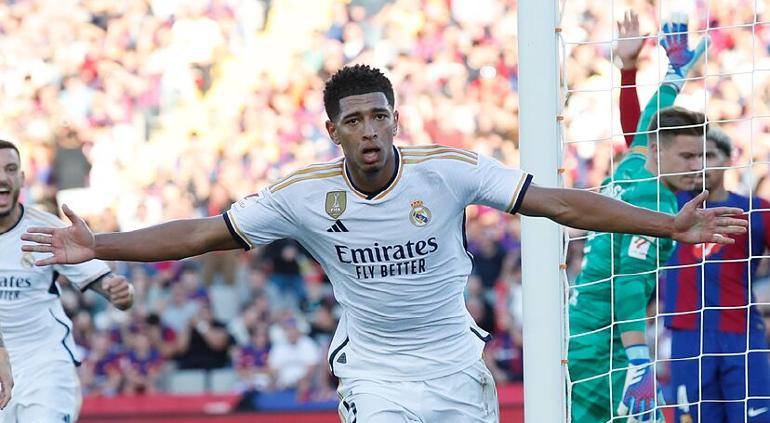 Gana Real Madrid al Barcelona con doblete y remontada de Bellingham