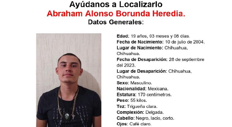 Salió de su casa en los Naranjos y no volvió, buscan a Abraham Borunda