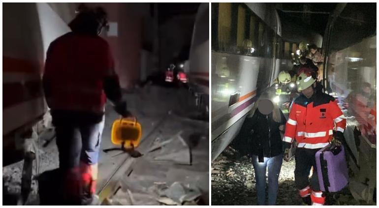 Choque de trenes en España: 13 heridos; evacuaron a 270