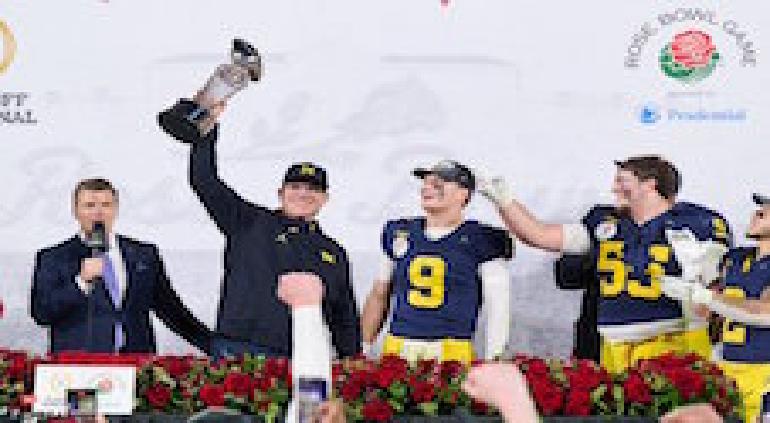 Michigan ganó el Rose Bowl y es el primer finalista del Campeonato