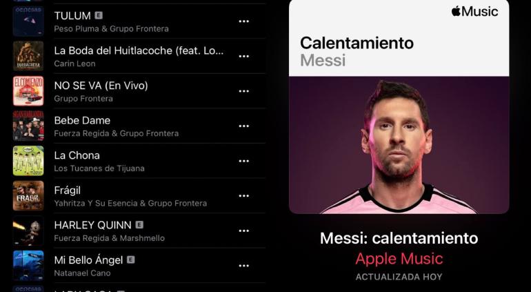 Compartió Messi su playlist de calentamiento… ¡repleta de mexicanos!