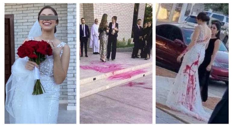 Viral: Suegra arroja pintura roja a novia el día de su boda