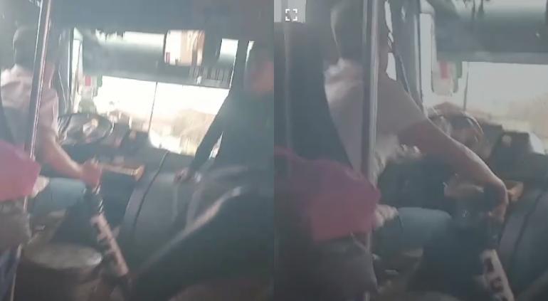 Chofer de la Ramiro Valles llevaba a su chalán en el tablero 🎦