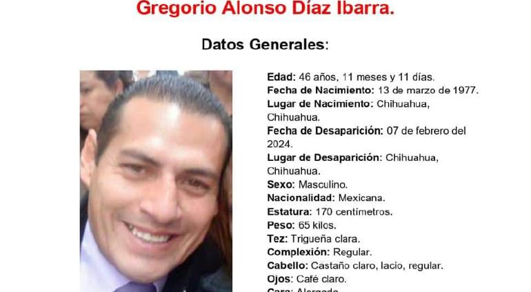 Localizan a Gregorio Díaz; desapareció en Santo Niño