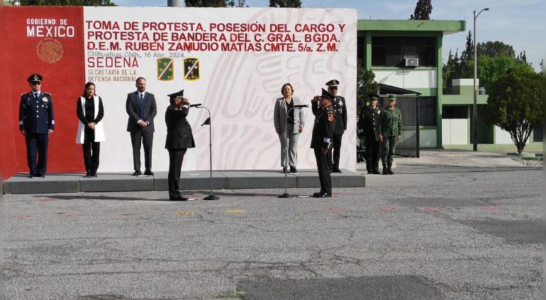 Toma protesta Rubén Zamudio Matías, nuevo comandante 5a Zona