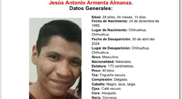 Buscan a Jesús Armenta, desapareció tras salir de Fiscalía Zona Centro
