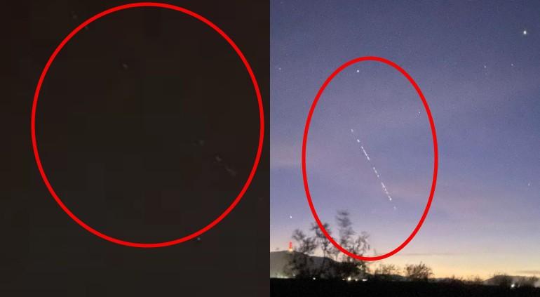 Revelaron nuevas imágenes del avistamiento de luces alineadas 🎦