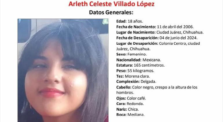 La Fiscalía General del Estado y familiares de Arleth Celeste Villado López piden ayuda de la ...