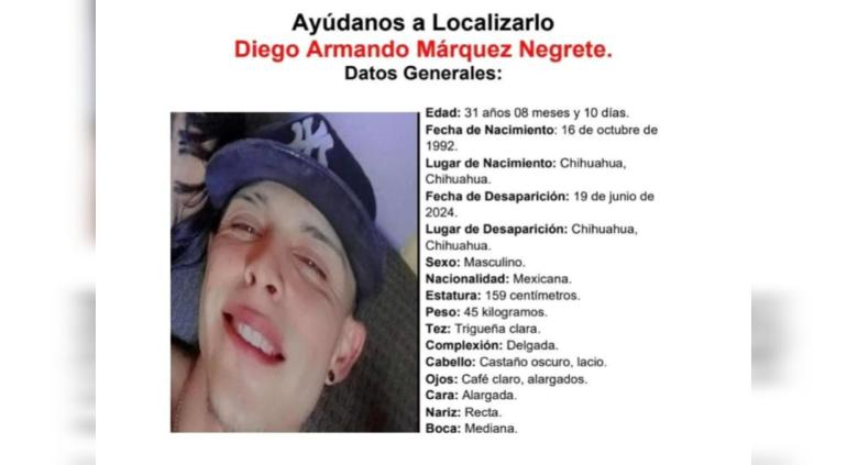 Buscan a Diego Márquez, desapareció hace una semana en la capital