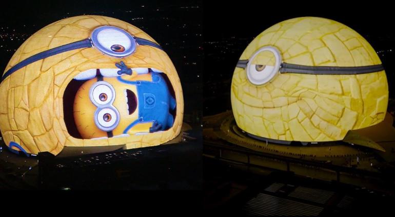 ¡De locos! Esfera de Las Vegas mostró a Los Minions