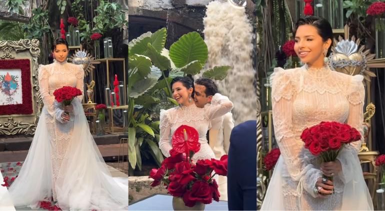 Compartió maquillista de Angela Aguilar imagenes de la boda con Nodal