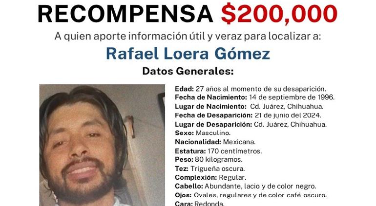 La Fiscalía del Estado informó que ofrecen recompensa de 200 mil pesos ...