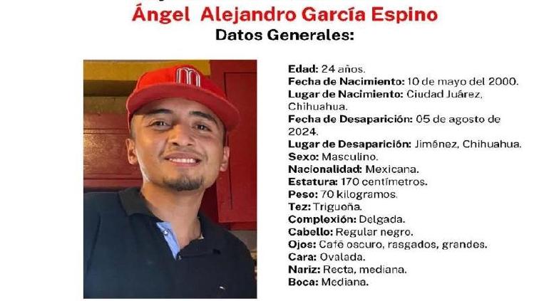 Juarense desaparece en Jiménez; Fiscalía emite alerta