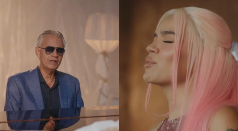 Estrenó Karol G canción con ¡Andrea Bocelli!