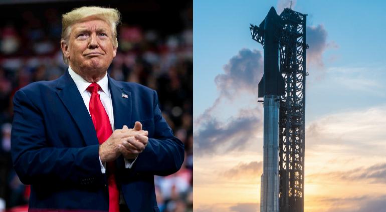 Trump presente en lanzamiento de cohete Starship 🎦